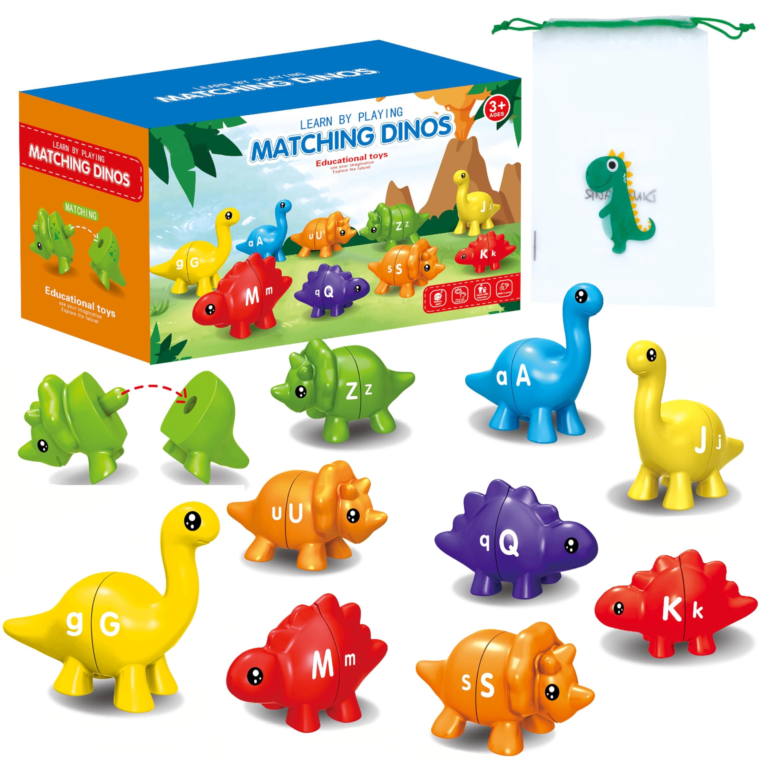 DB Emparejar y clasificar el alfabeto Montessori de dinosaurios – Mom ...