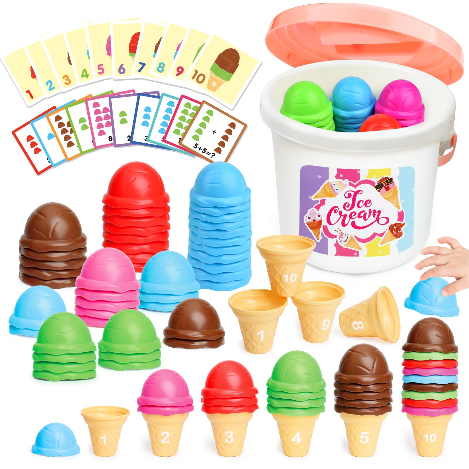 Juego de contar y clasificar colores de helados Fegalop – Mom to Mom