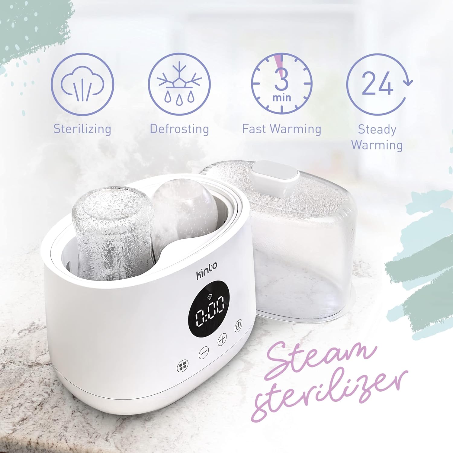 Kinto-Calentador y esterilizador doble de biberones para leche materna – Mom to Mom