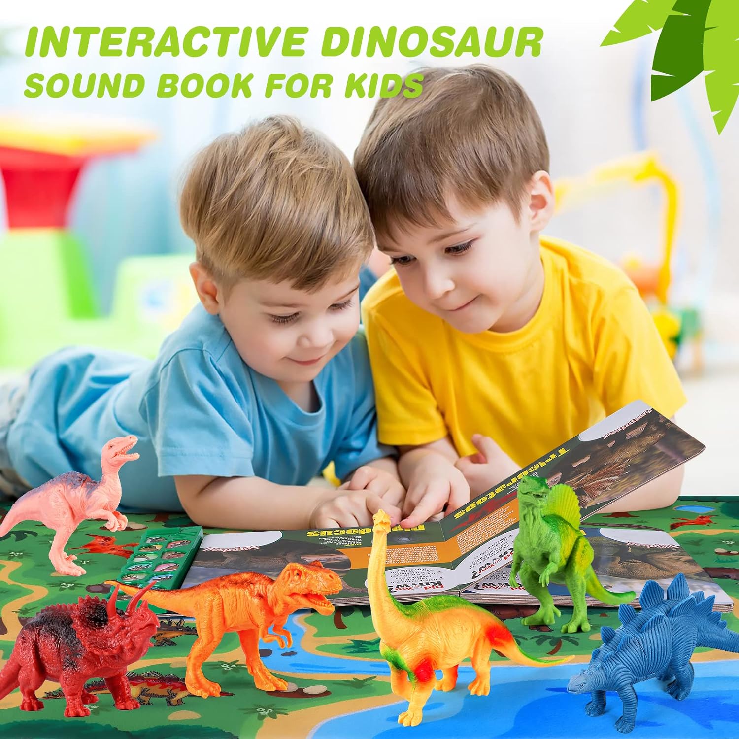Libro interactivo de sonidos de dinosaurios con 11 figuras grandes de ...