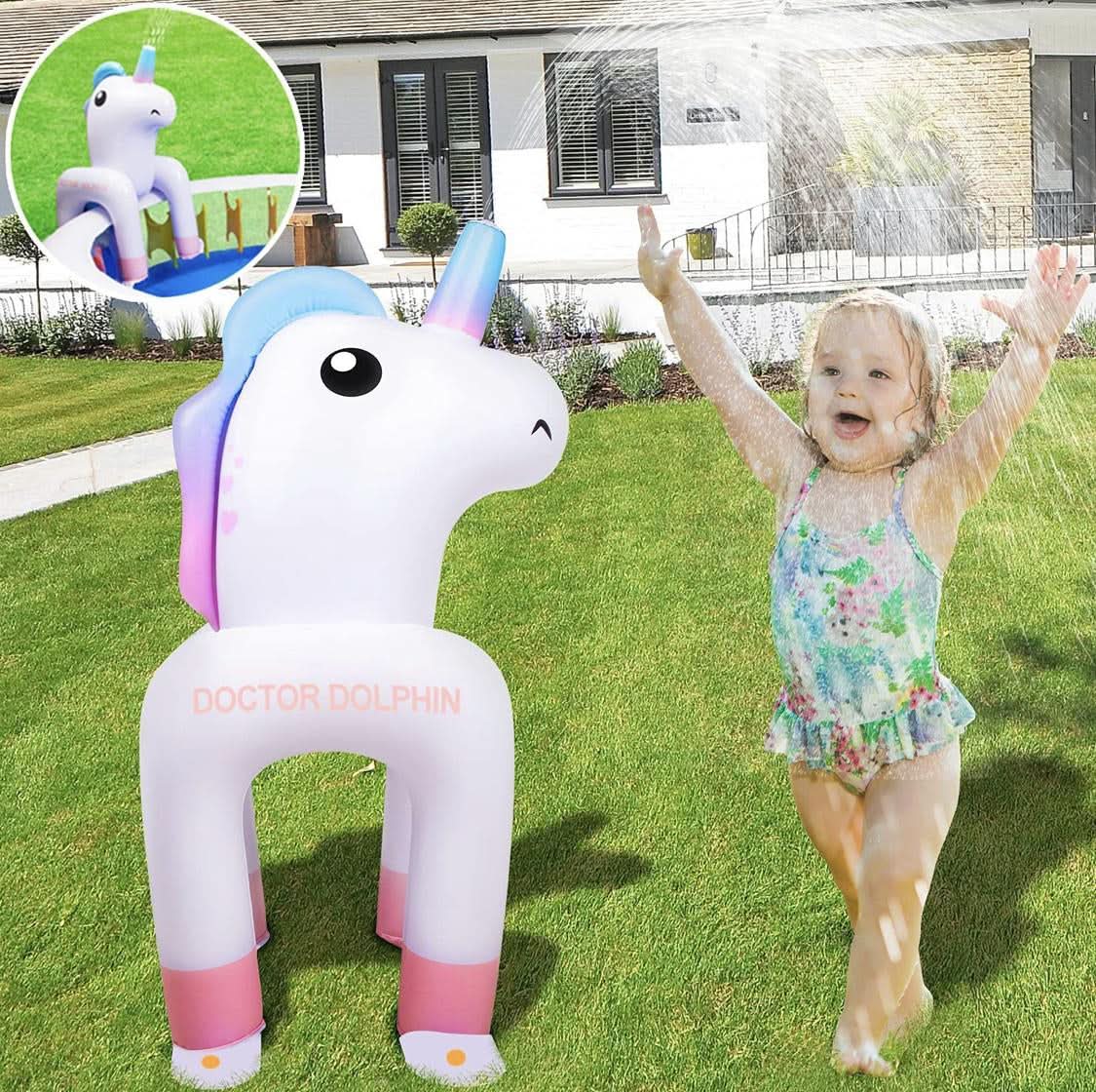 Inflatable Unicorn Sprinkler – Mom to Mom
