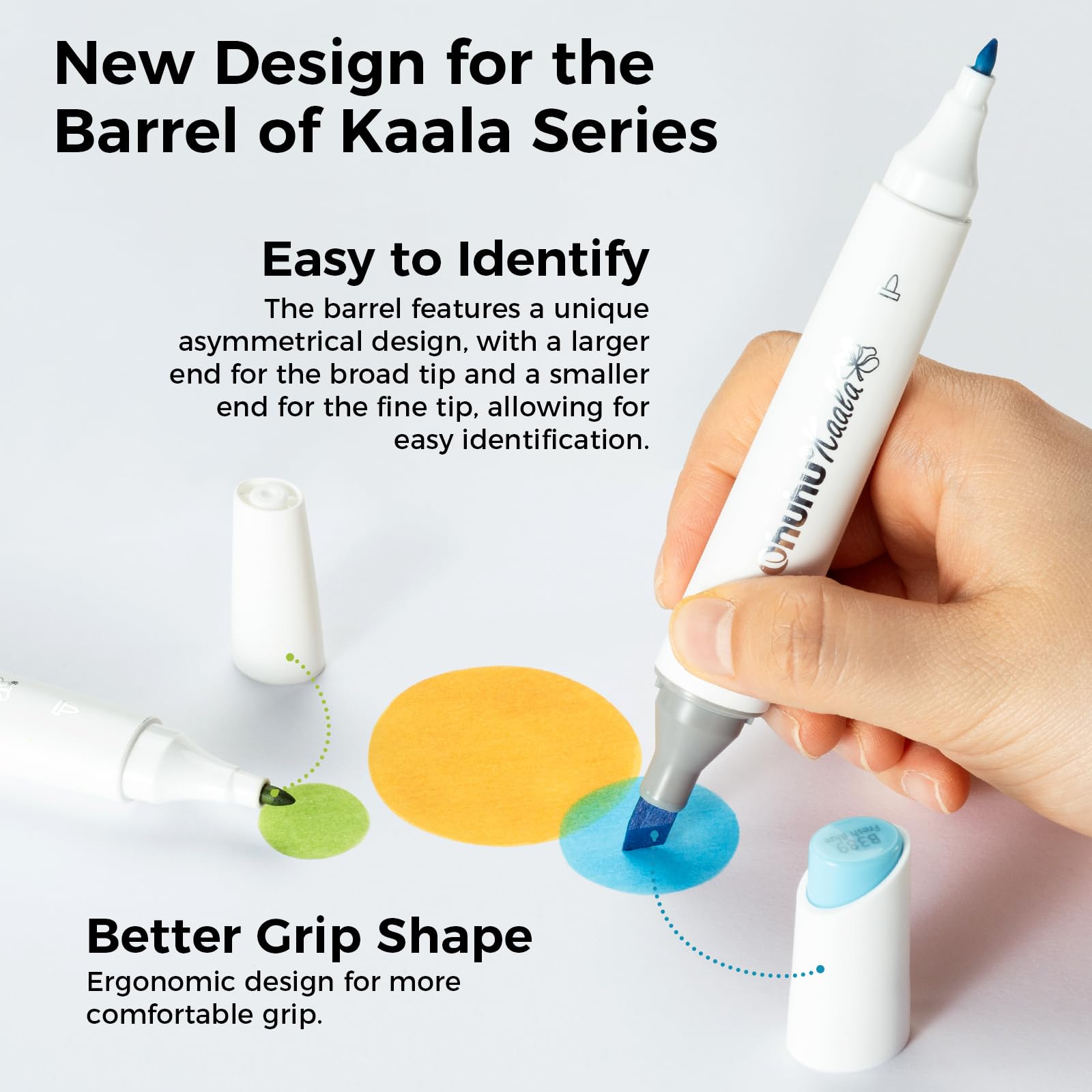 Ohuhu Marcadores de alcohol: 60 colores delgado, ancho y fino, doble p ...